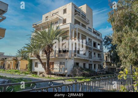 Varosha, Famagusta, Cyprus - June 2021: The abandoned city, ghost town ...