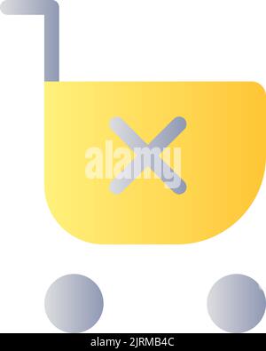 Clear shopping cart flat color ui icon Stock Vector Image & Art - Alamy
