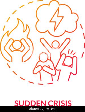 Sudden crisis red concept icon Stock Vector Image & Art - Alamy