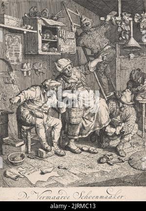 The famous shoemaker. De Vermaarde Schoenmaaker, 1695. The shoemaker ...