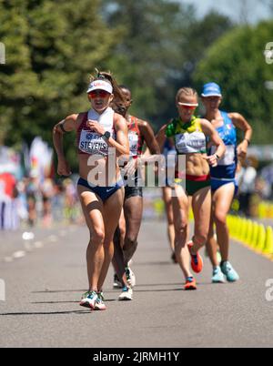 Robyn Stevens of the USA competing in the women’s 20k walk at the World ...