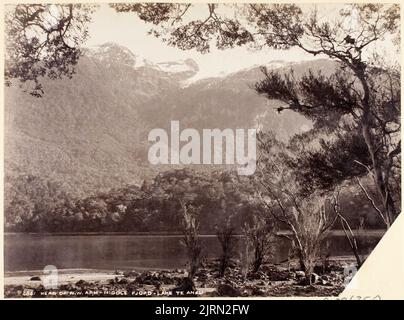Head of South Fiord, Lake Te Anau, from Delta Burn, 1889, Dunedin, by ...