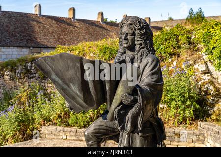 Statue von Vauban im UNESCO Welterbe Zitadelle von Besancon, Bourgogne ...