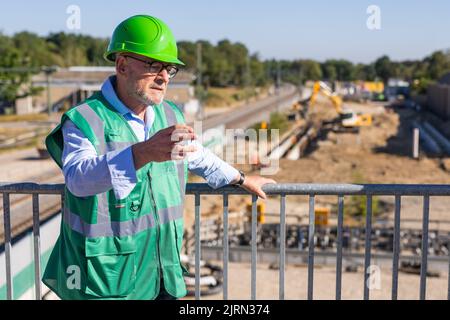 A tunnel boring machine stands at the site of a South Korean counter ...