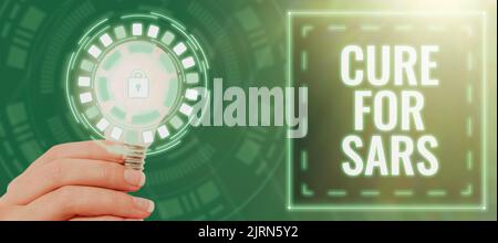 Handwriting text Cure For Sars. Concept meaning Medical treatment over ...