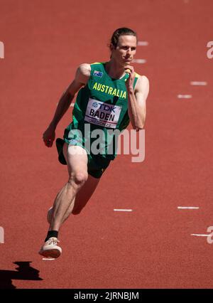 Joel Baden of Australia competing in the men’s high jump heats at the ...