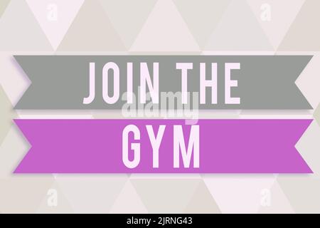 Handwriting text Join The Gym. Business showcase Motivation to start ...