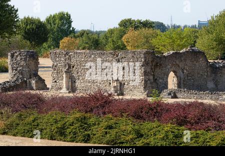 The ancient remains of Lesnes Abbey, the 12th century built monastery ...