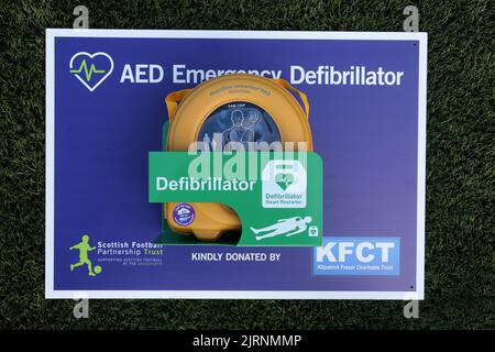 Ayr, Ayrshire, Scotland, UK Presentation of an AED Emergency ...