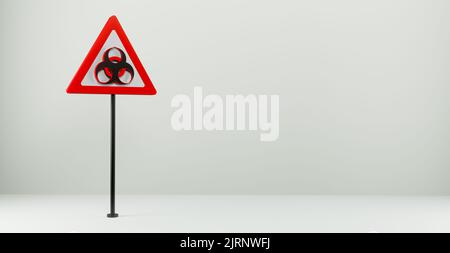 Road sign biohazard on a white background. Vector illustration Stock ...