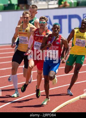 Marvin Schlegel, Óscar Husillos and Alexander Ogando competing in the ...