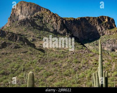 Picacho Peak is a distinctive landmark located halfway between Phoenix ...