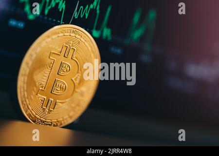 Cryptocurrency bull market. Bitcoin chart Stock Photo - Alamy