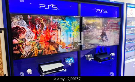 SHANGHAI, CHINA - AUGUST 25, 2022 - A SONY PlayStation console store is ...