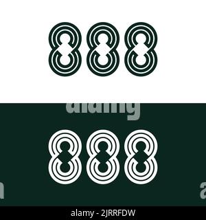 888 vector logo design Stock Vector Image & Art - Alamy