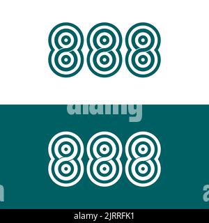 888 vector logo design Stock Vector Image & Art - Alamy