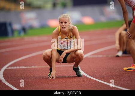 Majtie Kolberg participating in the 800 meters of the European ...