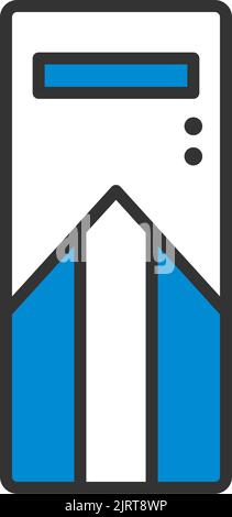 System Unit Icon. Editable Bold Outline With Color Fill Design. Vector ...