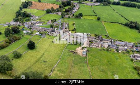 Aerial photo of the beautiful village of Thoralby in the Richmondshire ...