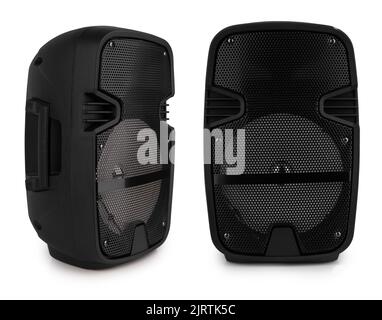 Portable speaker isolated on a white background Stock Photo - Alamy