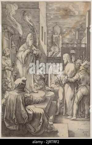 Christ Before Caiaphas, from The Passion of Christ, Anonymous, After Hendrick Goltzius, ca. 1598 ...