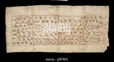 Hiapo (tapa cloth), 1800s, Niue, maker unknown. Augustus Hamilton ...