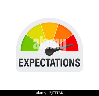 hope meter - high expectations monitoring scale - hand drawn ...