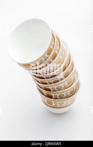 coffee arab cups isolated on white background Stock Photo - Alamy