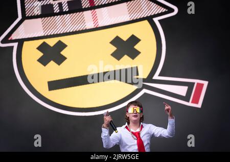 Sam Robinson from Bad Boy Chiller Crew performs during the Leeds ...