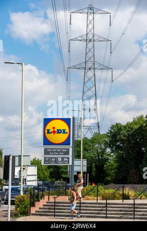 Watford, UK. 26th Aug, 2022. People outside a branch of discount ...