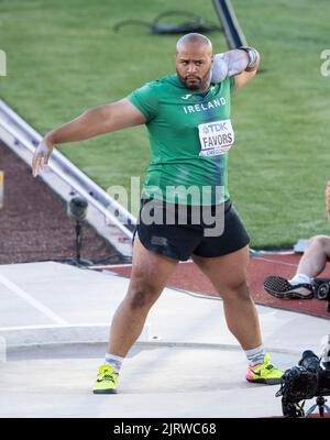 Eric Favors of Ireland competing in the men’s shot put heats at the ...