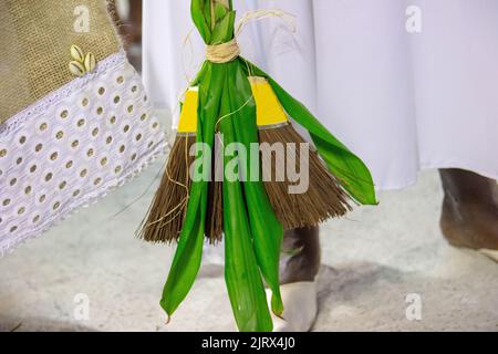 herbs attached to a broom, used to clean sambodrom in rio de janeiro ...