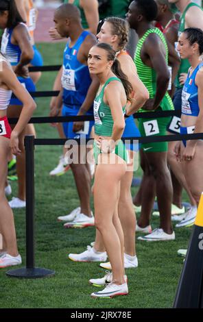 Sharlene Mawdsley competing in the mixed relay final at the World ...