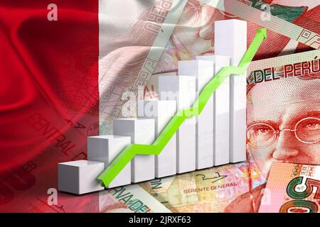 Money of Peru. Peruvian sol bills. PEN banknotes. 10 soles. Business ...