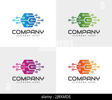 Tech gear logo vector design template. Technology Logo Template Design ...