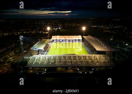 aerial view of Oldham Athletic Boundary Park stadium football ground ...
