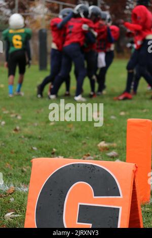 Fall sport, Youth American football Stock Photo - Alamy