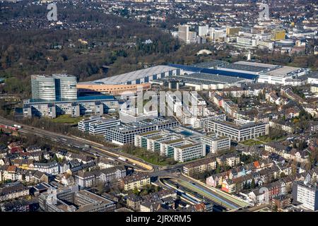 Aerial view, exhibition halls, Rüttenscheider Tor as well as eon Campus ...