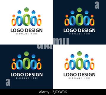 human people success people care logo and symbol template Stock Vector ...