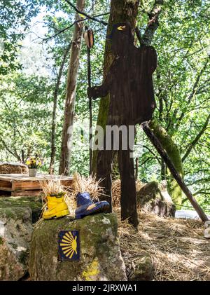 Artistic Cutouts of People Walking The Camino De Santiago In Spain ...