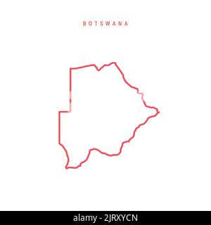 Botswana map. Blank vector map of the country. Borders of Botswana for ...