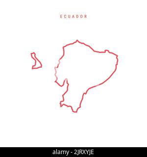 Ecuador vector map. Editable template with regions, cities, red pins ...