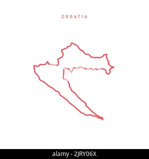 Croatia country detailed editable map with regions cities and towns ...