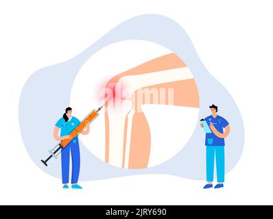 Knee injection, illustration Stock Photo - Alamy