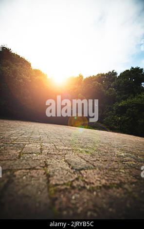 Low angle shot of a footpath on a hillock Stock Photo - Alamy