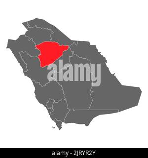 Map of Saudi Arabia, the region Ha'il Stock Vector Image & Art - Alamy