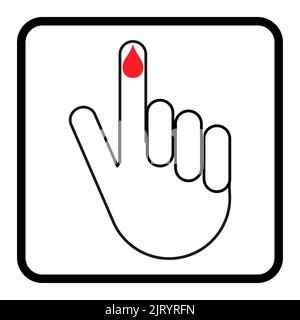 Hemoglobin-test-meter vector icon. Modern vector illustration concepts ...