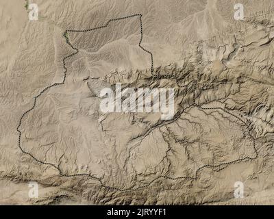 Badghis, province of Afghanistan. Low resolution satellite map ...