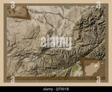Baghlan, province of Afghanistan. Low resolution satellite map ...