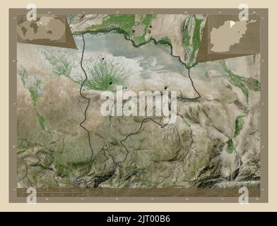 Balkh, province of Afghanistan. High resolution satellite map Stock ...